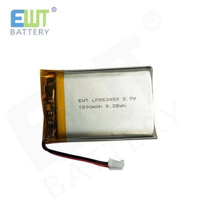 China LP853450  3.7V  1500MAH Li-Polymer Power Cell with Max Charging Current 1C for sale