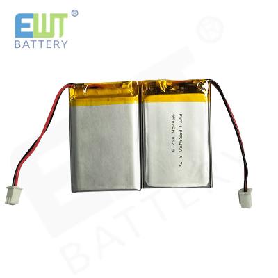 China LP553450 3.7V 950mAh Lithium Polymer Battery 1S1P Pack Assembly Model PCM Support for sale