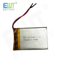 China LP433450 3.7V 750mAh Li-Polymer Power Cell with Over Discharge Protection for sale