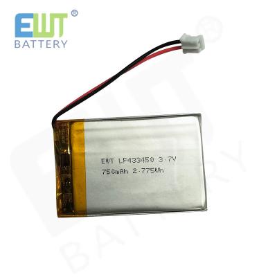 China Certifications IEC62133 Lithium Polymer Battery LP433450 Safety Features Overcharge Protection Pack Assembly Model 1S1P for sale