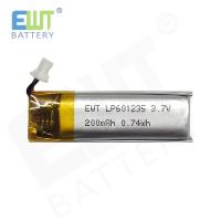 China Small Polymer Li-ion Rechargeable Cell Perfect for LP601235 3.7V 200mAh for sale