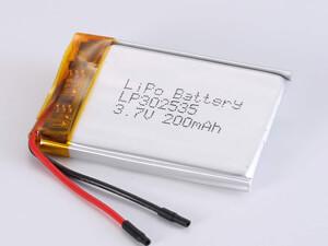 China LP302535 3.7V 200MAH High Rate Type LiPo Pack with 3.7V Voltage Discharging Temperature -20°C To 60°C for sale
