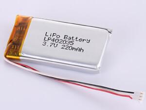 China LP402035 3.7V 220MAH 1S1P Polymer Li-ion Rechargeable Cell High Rate Type for Long-lasting Performance and Proper Disposal for sale