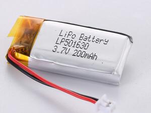 China 3.7V 200MAH 1S1P Lithium Polymer Battery Pack Assembly Model with 12 Months Guarantee and Toxic Materials NO PCM Small Size for sale