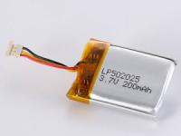 China LP502025 200MAH Environmentally-Friendly Lithium Polymer Battery 12 Months 3.7V Voltage and 150-200 Wh/kg Energy Density for sale