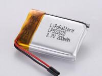 China LP522025 200MAH High Capacity Li-ion Polymer Battery -10C -65C With PCM for Heavy-duty and Demand Applications for sale