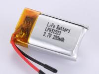 China LP651523 3.7V 200MAH Prismatic Polymer Li-ion Rechargeable Cell The Perfect Combination of Form and Function Small Size for sale