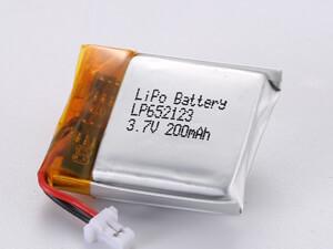 China LP652123 3.7V 200MAH Business Type of Silver Lithium Polymer Battery with Safety Features Overcharge Protection and Color for sale