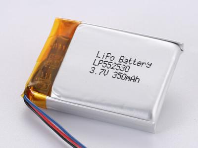China LP552530 3.7V 350MAH Rechargeable Lithium Polymer Battery -20 To 45 Degrees Celsius A Grade Top Performance for sale