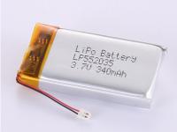 China Low Temperature Li-Polymer Battery LP552035 3.7V 340MAH with Silver Foil and Transparent PVC Guarantee 12 Months One Year for sale