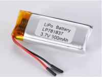 China Customer Requirements 3.7V 500mah LiPo Battery Pack with High Capacity and Cell Lithium Polymer Battery Anode Material Other for sale