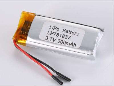 China Customer Requirements 3.7V 500mah LiPo Battery Pack with High Capacity and Cell Lithium Polymer Battery Anode Material Other for sale