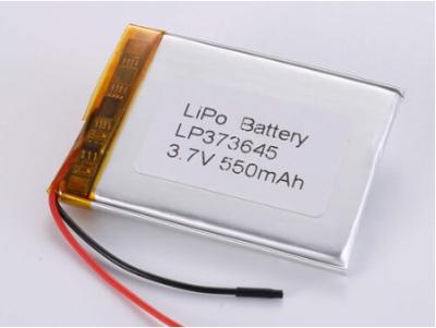 China High Capacity 3.7V 550mah 1C Discharge Current Lithium Polymer Battery for Electronic Products for sale