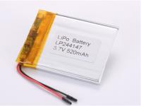 China Other Anode Material Polymer Li-ion Rechargeable Cell LP244147 3.7V 520MAH for Maximum Performance and ROHS Certification for sale