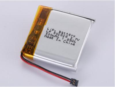 China Long-Lasting LP502828 3.7V 500MAH Lithium Polymer Battery for TNT Delivery and Electronic Devices for sale