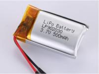 China LP902030 3.7V 500MAH High Capacity LiPo Pack CC/CV Charge Method and Lithium Polymer Chemistry for sale
