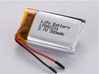 China LP802231 3.7V 500MAH Silver Lithium Polymer Battery with Wide Applications and PCB Protection for sale