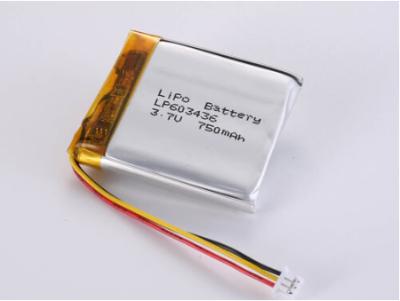 China LP603436 3.7V 750 MAH Prismatic Lithium Polymer Battery Silver Chemistry for Performance for sale