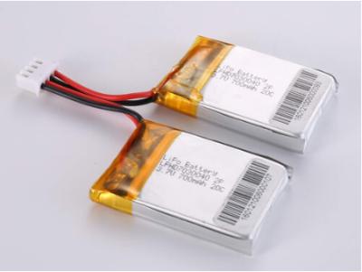China Li-polymer Rechargeable Battery LPHD7030040 3.7V 700MAH Oem Odm Supported for -20°C To 60°C for sale