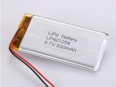 China LP423258 3.7V 800MAH Chemical Composition Lithium Polymer Battery Li-ion Rechargeable Cell for Industrial for sale