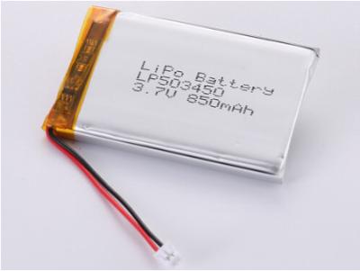 China LP503450 3.7V 850MAH Li-polymer Battery High Capacity for Power Users Oem Odm Supported CE Certificates for sale