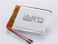 China LP603444 3.7V 900MAH li ion battery manufacturers Coin Size Lithium Polymer Battery A Grade for Chargeable Devices for sale