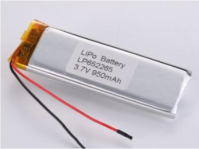 China LP652265 3.7V 950MHA li ion battery manufacturers Other Anode Material High Capacity LiPo Pack for Country Markets by EWT for sale