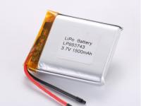 China LP953743 3.7V 1500MAH li ion battery manufacturers Long-Lasting Lithium Polymer Rechargeable Battery -20°C To 60°C A Grade for Top- Results for sale