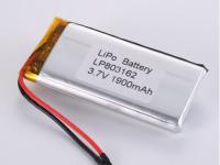 China LP803162 3.7V 1900mah li ion battery manufacturers High Capacity LiPo Pack with Soft Pack Included for sale
