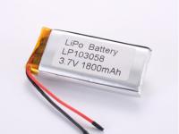 China LP103058 3.7V 1800mah li ion battery manufacturers Soft Pack Lithium Polymer Battery with Overdischarge Protection and Flexible Design for sale