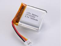 China LP103333 3.7V 1300MAH Lithium Polymer Battery Manufacturers with Chemical Composition for sale