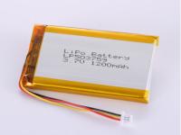 China LP503759 3.7V 1200MAH Li Ion Battery Manufacturers Silver for Rechargeable Devices for sale