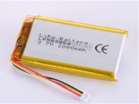 China OEM Acceptable LP583864 3.7V 2080MAH Li Ion Battery Manufacturers with 1 Year Shelf Life and High Capacity LiPo Pack for sale