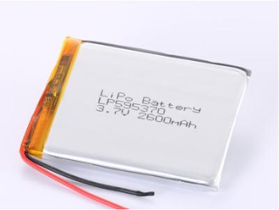 China LP595370 3.7V 2600MAH Rechargeable Battery 1 Year Shelf Life Lithium Polymer for OEM Compatibility for sale