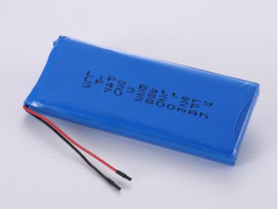 China Open Voltage LP423282 3.7V 2800MAH Lithium Polymer Battery with PCB Protection and 1 Year Shelf Life Acceptable OEM for sale