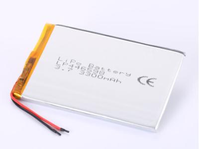 China LP446598 3300MAH Lithium Polymer Battery Manufacturers with 3.7V Open Voltage and PCB Protection for sale