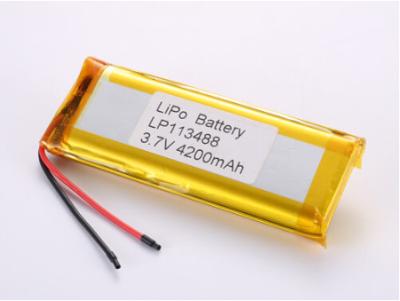China LP113488 3.7V 4200 MAH li ion battery manufacturers Customized Connector Type Lithium Polymer Rechargeable Battery Ideal for Industrial for sale