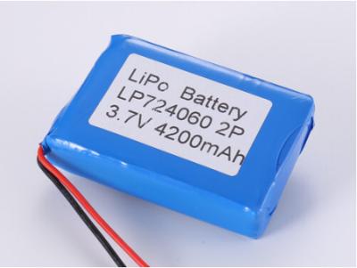 China LP724060 3.7V 4200MAH Li Ion Battery for Industrial Applications within 1C Discharge Current for sale