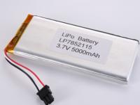 China LP7852115 3.7V 5000MAH Li Ion Battery Manufacturers Oem Odm Supported High Capacity LiPo Pack with 2-3 Hours Charging Time for sale