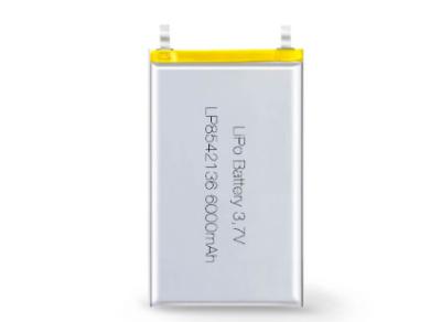 China LP8542136 3.7V 6000mAh Polymer Li-ion Rechargeable Cell for 3.7V Voltage Applications OEM and ODM Supported for sale