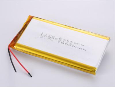 China LP9960115 3.7V 10000MAH Long Cycle Life Lithium Polymer Battery Li-polymer Cell for -20°C To 60°C 500 Cycles Manufacturers for sale