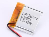 China Industrial Polymer Li-ion Battery with PCB Protection and Rechargeable Design LP202018 3.7V 42MAH for sale