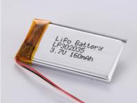 China High Capacity LiPo Pack 3.7V with PCB Protection and Power Supply LP302035 3.7V 160MAH Li Ion Battery Manufacturers for sale