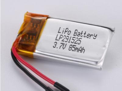 China Overcurrent Protection Included LP291525 3.7V 85MAH Li Ion Battery for Fast Shipping for sale
