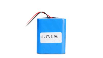 China High Capacity Li-ion Battery Pack 18650 11.1V 7500mAh Rechargeable For Power Supplies & Inverter Systems for sale