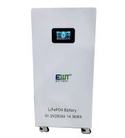 China Max Load Quantity cells 16 Wall-mounted 5KWh 51.2V 100Ah Lifepo4 Battery for Energy System Sales Smart BMS 6000 Cycles for sale
