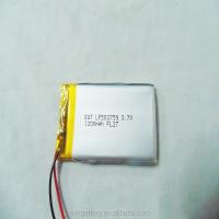 China Rechargeable Long Cycle Life 503759 3.7V 1200mah Flat Cell Lithium Ion 053759 Lipo Li-Polymer Battery for for E-book, GPS, MID for sale