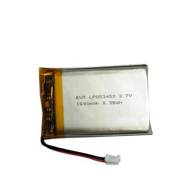 China 3.7V 1500mah 853450 Lipo Battery Rechargeable Lithium Polymer Battery Pack Consumer Electronics with JST Connector for sale