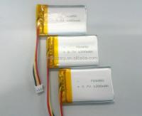 China Li-ion Polymer Battery 3.7V 703450 1200mAh Li-polymer 073450 Lipo Cell for GPS for sale