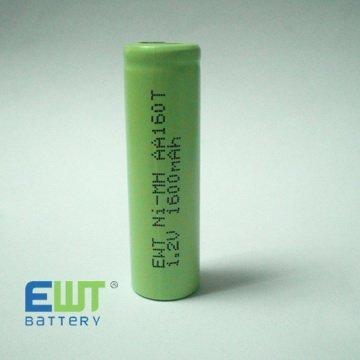 China EWT Ni-MH AA 1.2V 1600mAh 1.92Wh 800 Cycle Life Rechargeable Batteries for Consumer Electronics & Toys for sale